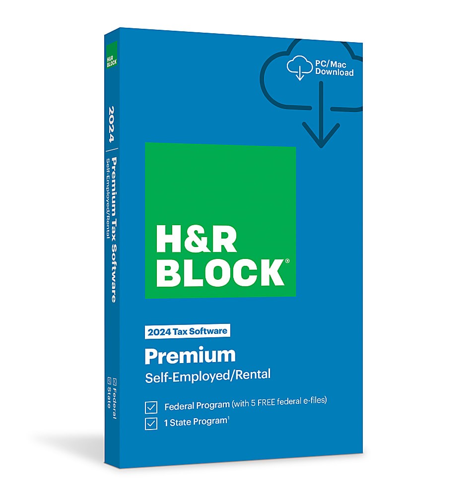 H&R Block Premium Tax Software, 2024, Windows/Mac, Product Key/Download ...