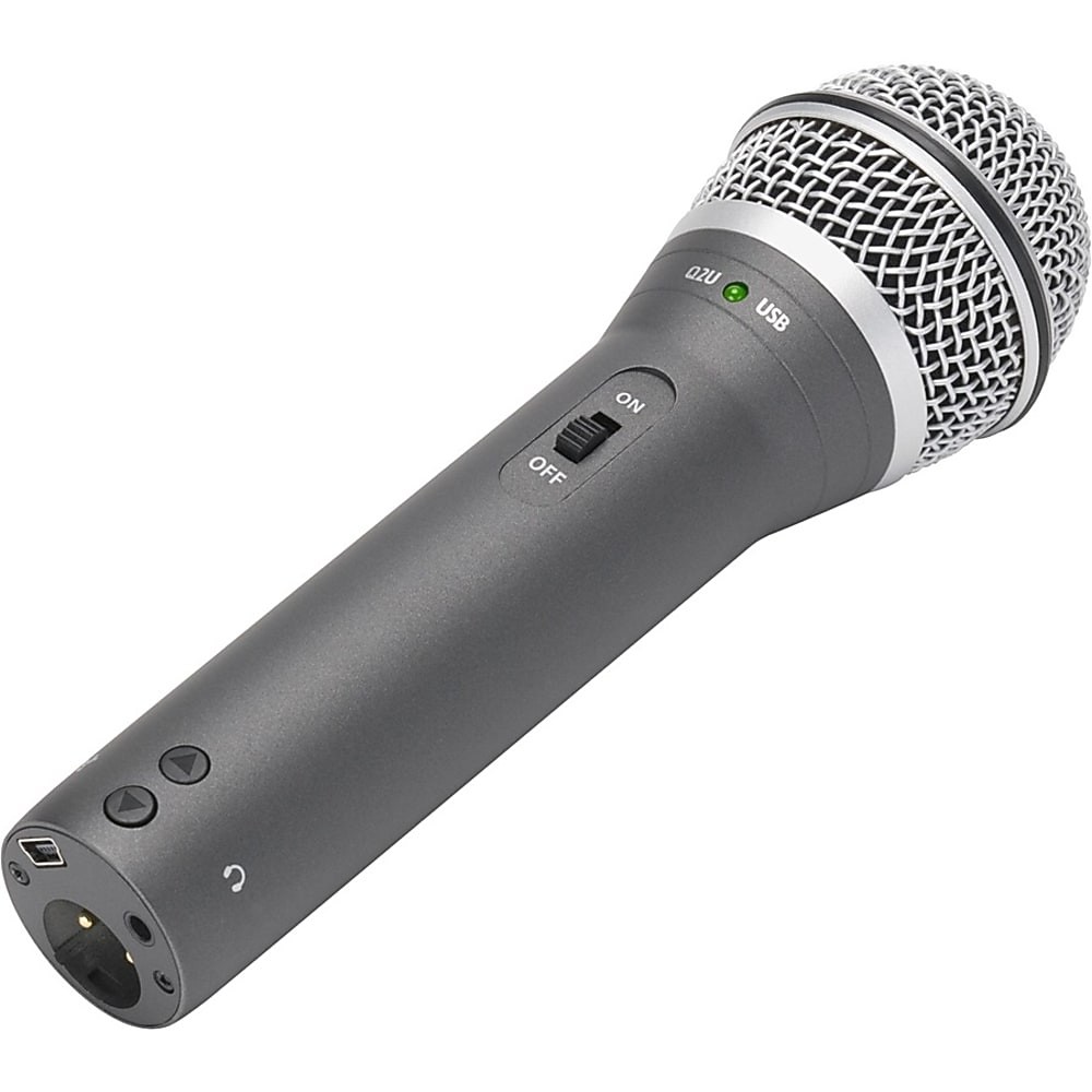 Samson Q2U Rugged Wired Dynamic Microphone - Gray - 6.56 ft - Mono - 50 ...