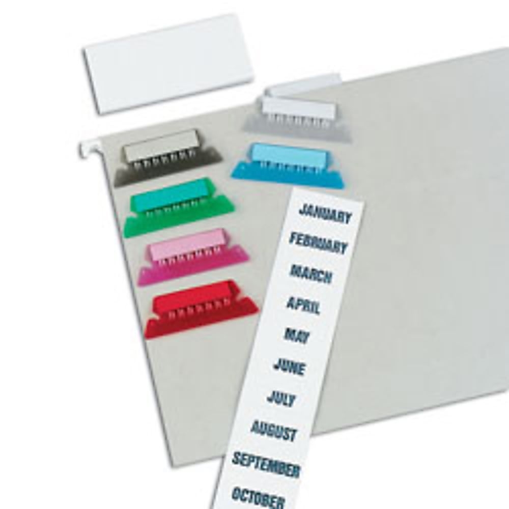 Multicolor File Tabs Jovitec Hanging File Folder Tabs - 120 Piece ...