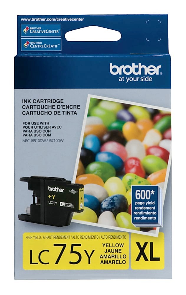 Brother® LC75 Yellow High-Yield Ink Cartridge, LC75Y Best Deals and ...