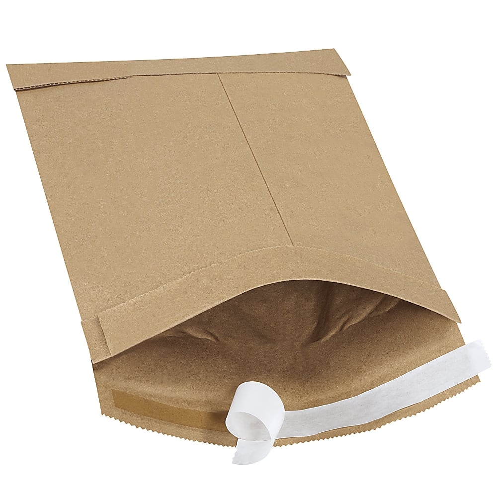 South Coast Paper Kraft Self-Seal Padded Mailers, #0, 6" x 10", Pack Of ...