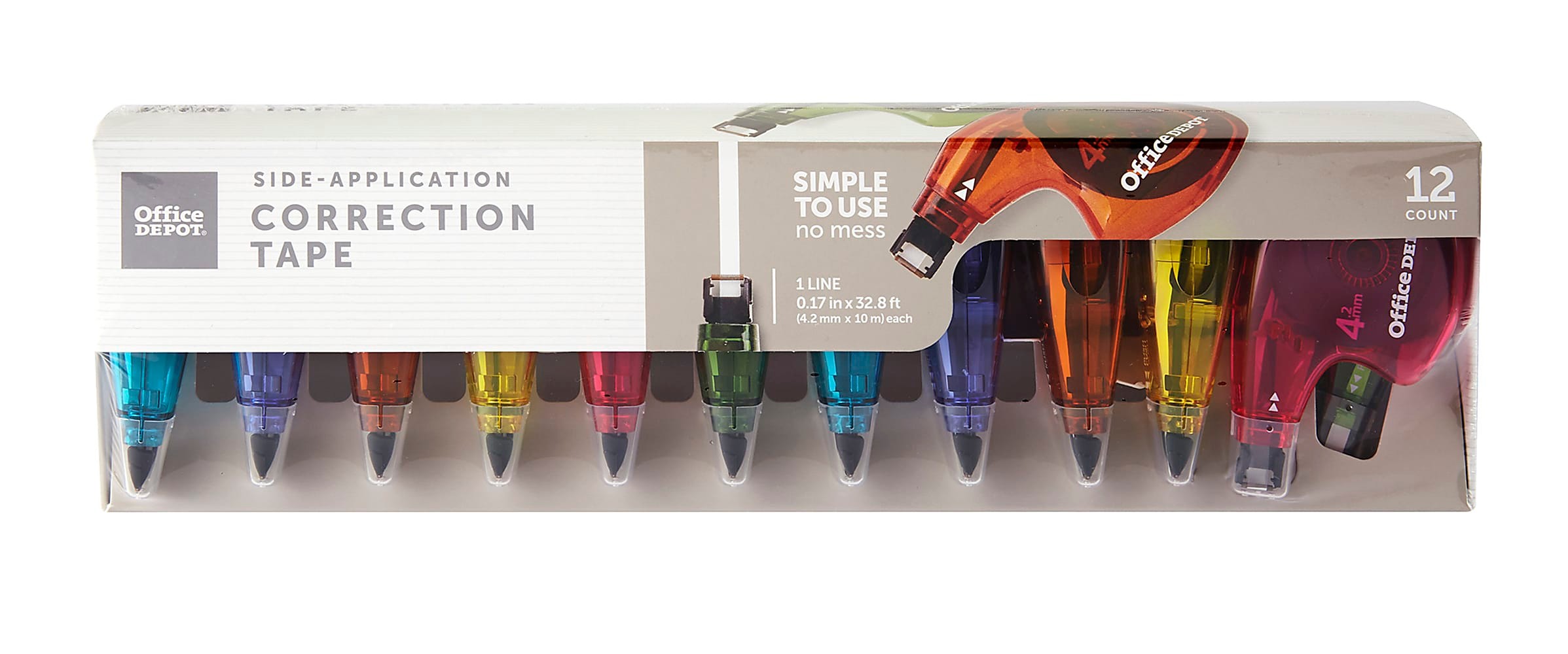 Office Depot® Brand Side-Application Correction Tape, 1 Line x 392 ...