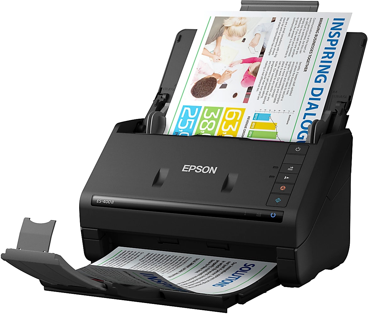 Epson® WorkForce® ES-400 II Duplex Desktop Color Document Scanner with ...