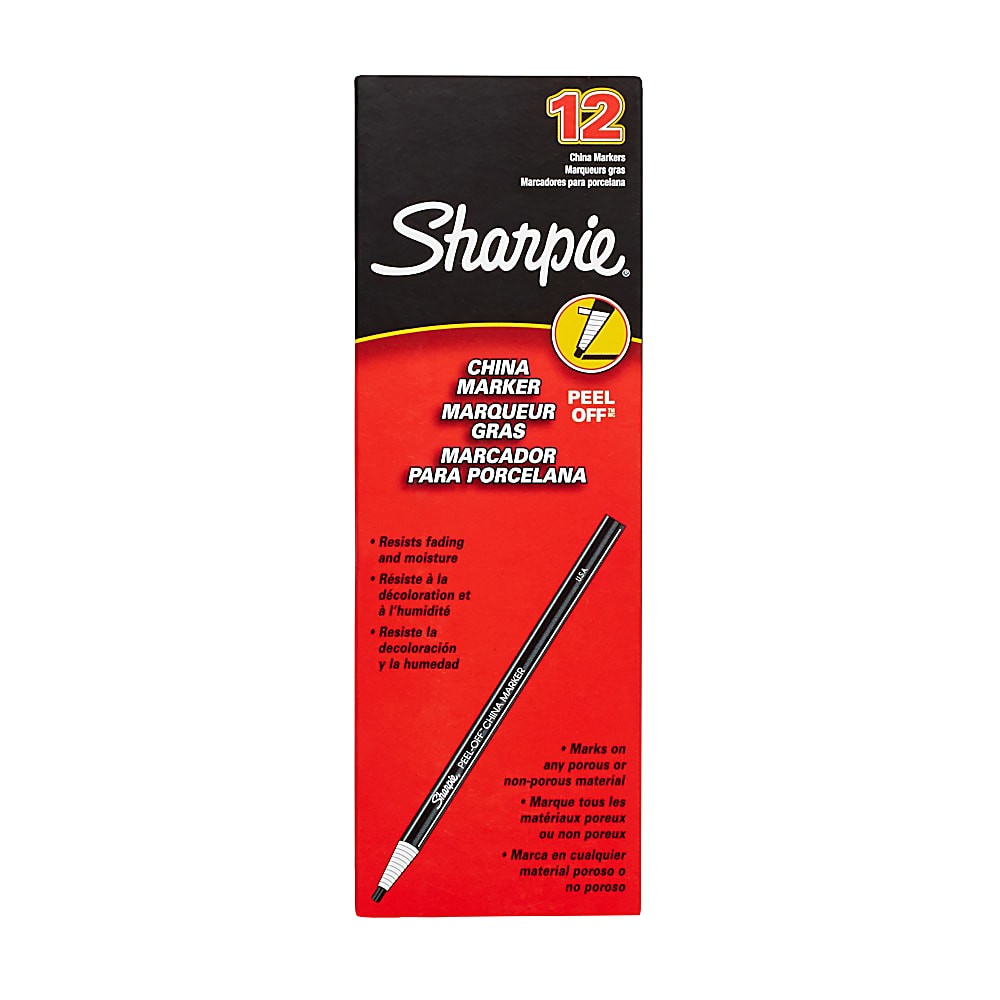 Sharpie® Peel-Off™ China Markers, Red, Non-toxic, Pack of 12 Die besten ...