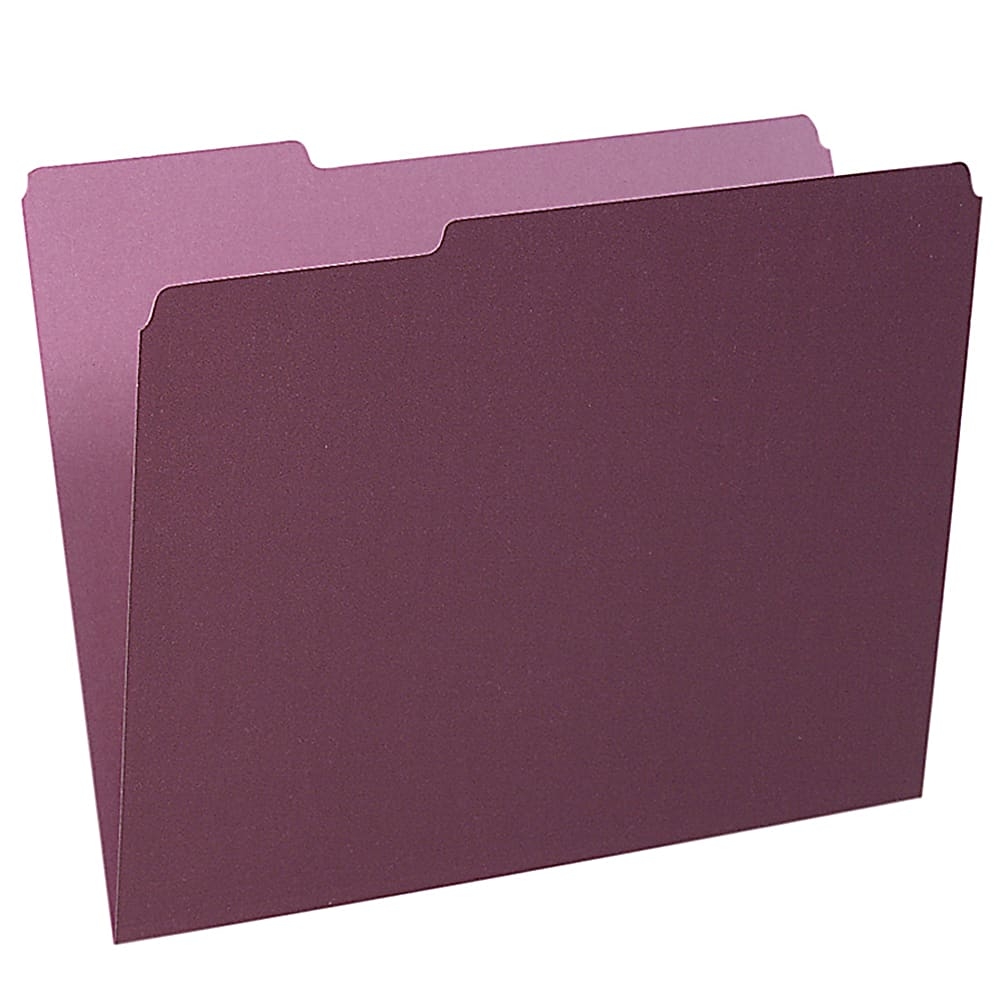 Pendaflex® 1/3-Cut Color Interior Folders, Letter Size, Burgundy, Box ...