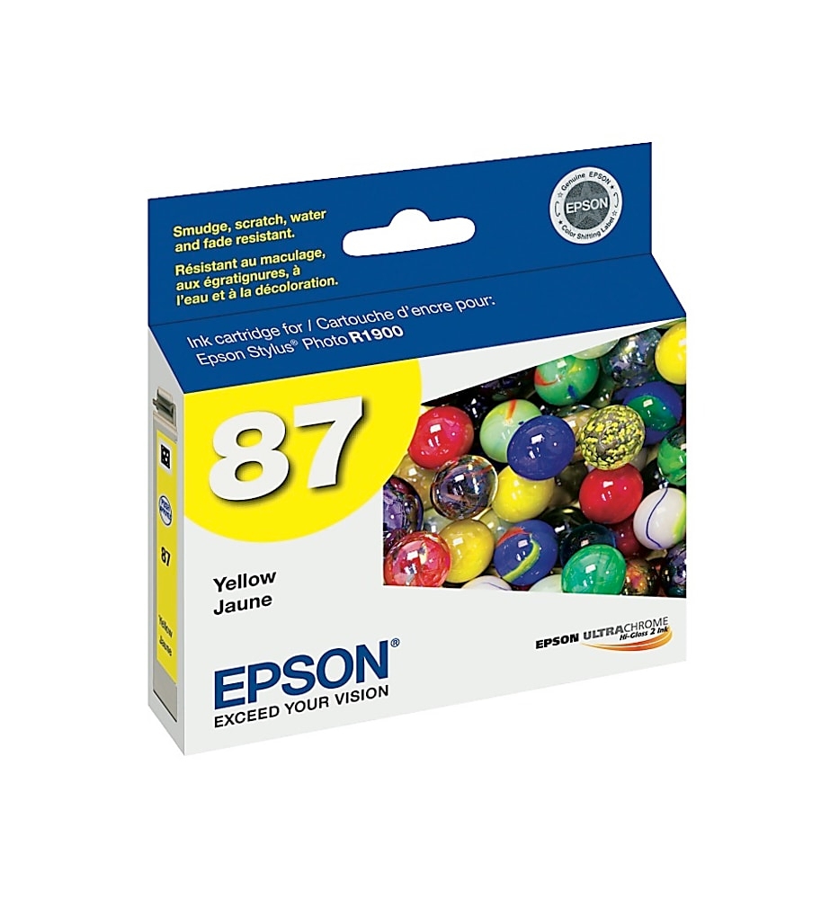 Epson® 87 UltraChrome™ Hi-Gloss® 2 Yellow Ink Cartridge, T087420 Deals ...