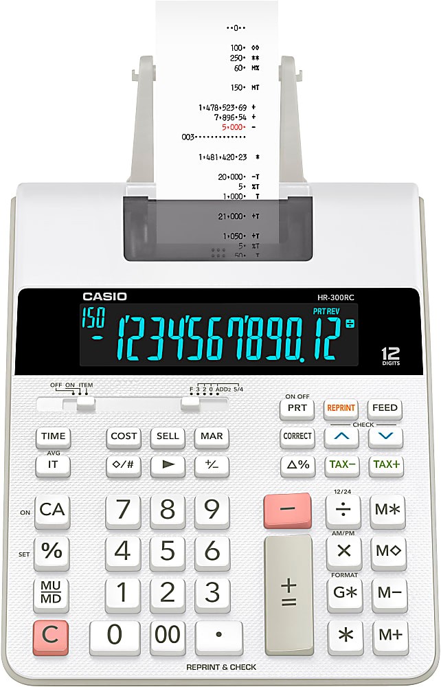 Casio® HR-300RC Desktop 2-Color Printing Calculator Deals and Price ...