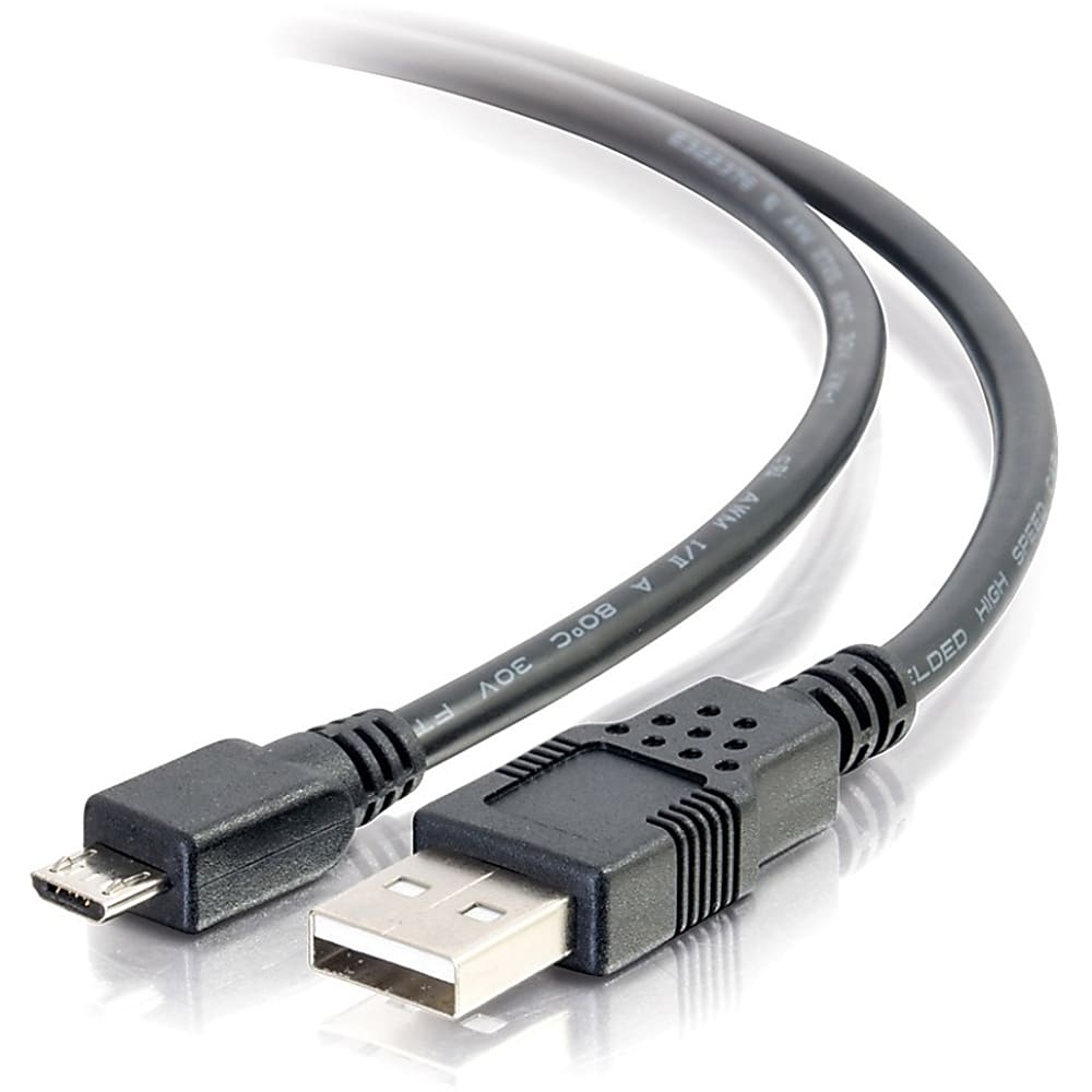 C2G 3ft USB to Micro B Cable - USB A to Micro USB Cable - USB 2.0 - M/M ...