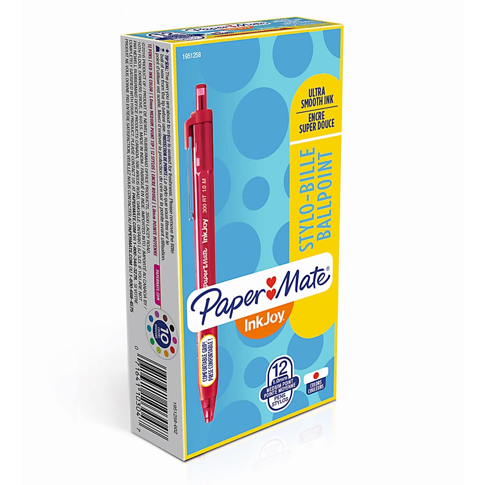 Paper Mate® InkJoy™ 300 RT Retractable Pens, Medium Point, 1.0 mm ...