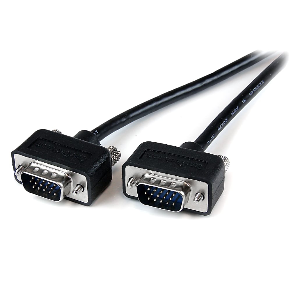 StarTech.com 10 ft Low Profile High Resolution Monitor VGA Cable - HD15 ...