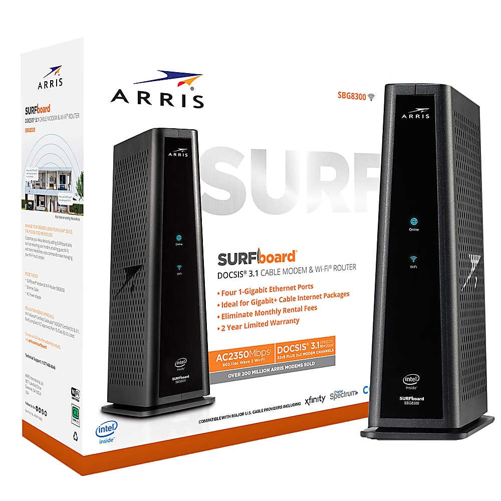 ARRIS SURFboard SBG8300 DOCIS 3.1 Wireless Cable Modem Deals and Price ...