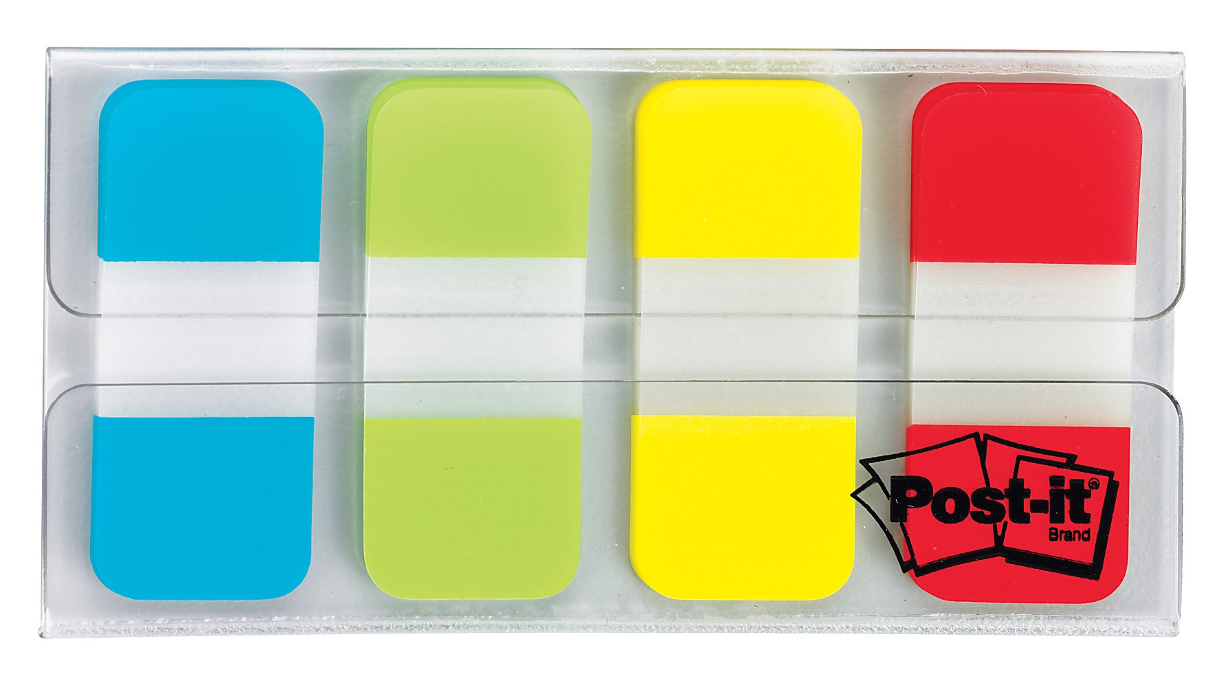Post-it® Tabs, .625 in., 10/Color, 40/Dispenser, Solid, Aqua, Yellow ...