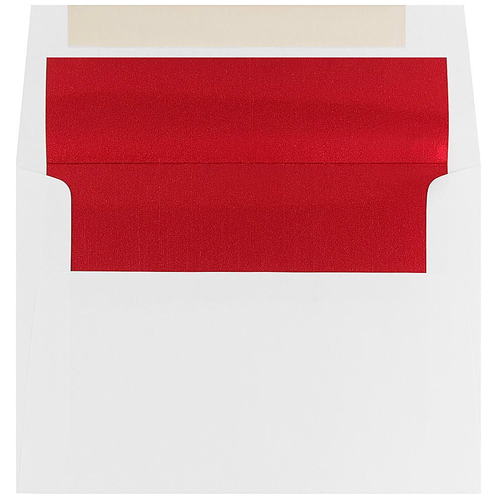 JAM Paper® Booklet Invitation Envelopes, A8, Gummed Seal, Red/White ...