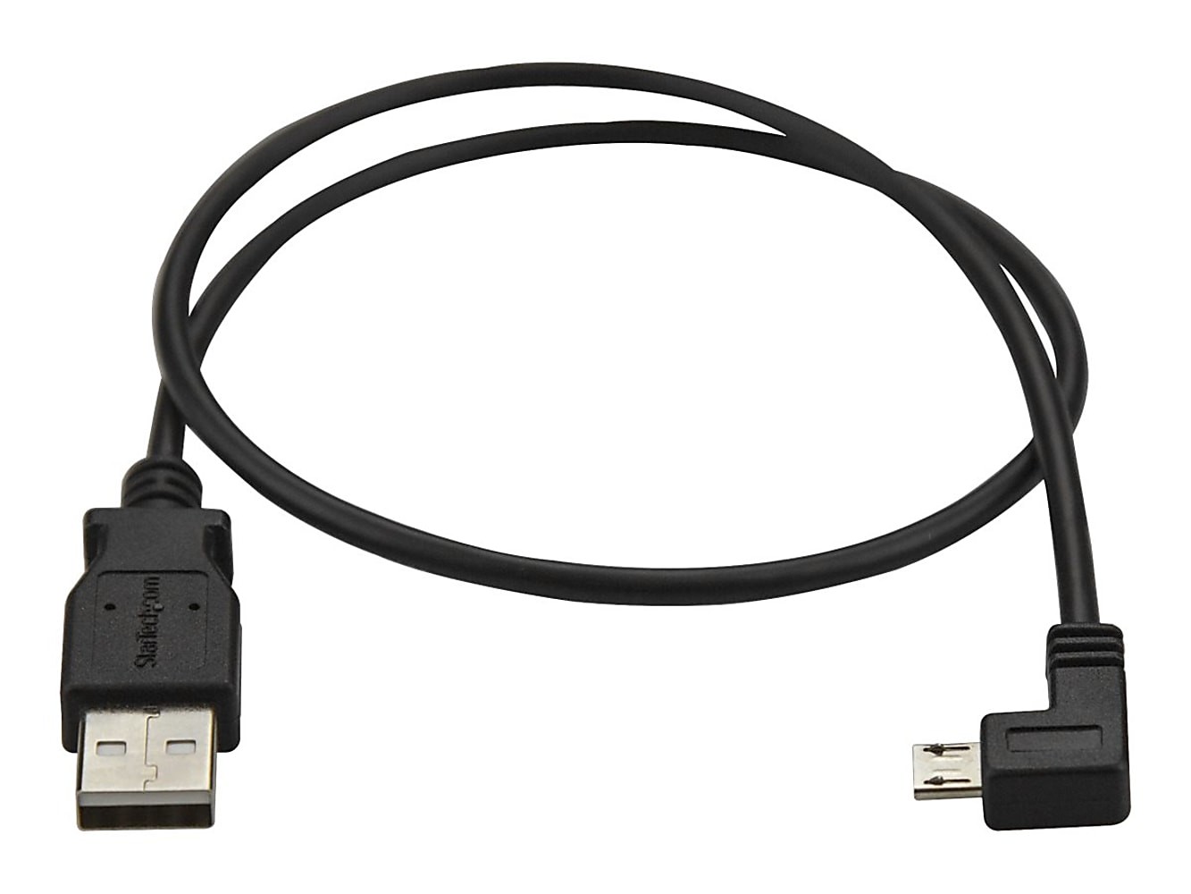 StarTech.com Micro-USB Charge-and-Sync Cable M/M - Left-Angle Micro-USB ...