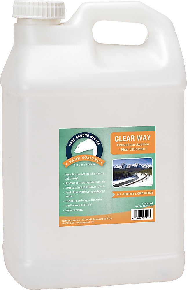Bare Ground Clear Way Non-Chloride Potassium Acetate Liquid De-Icer, 2. ...
