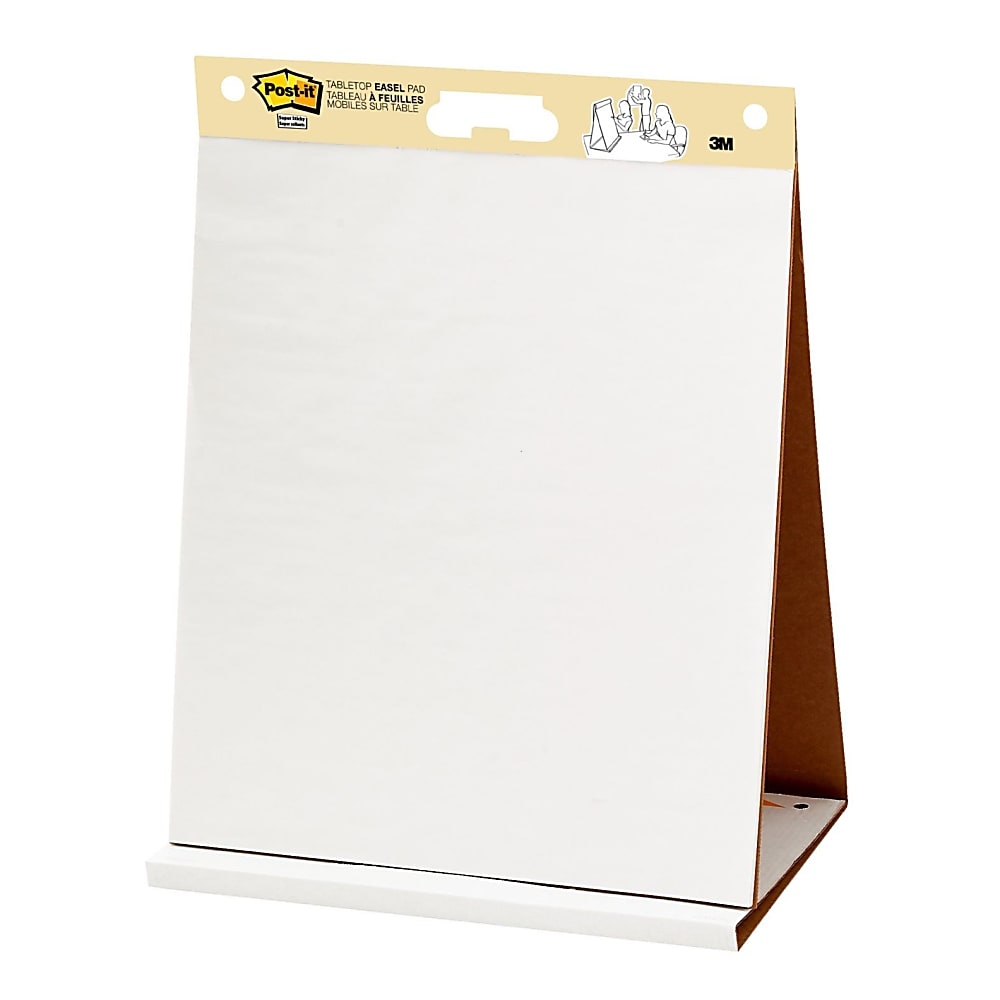 Post-it® Super Sticky Tabletop Easel Pad, 20"" x 23"", 1 Pad, 20 Sheets ...