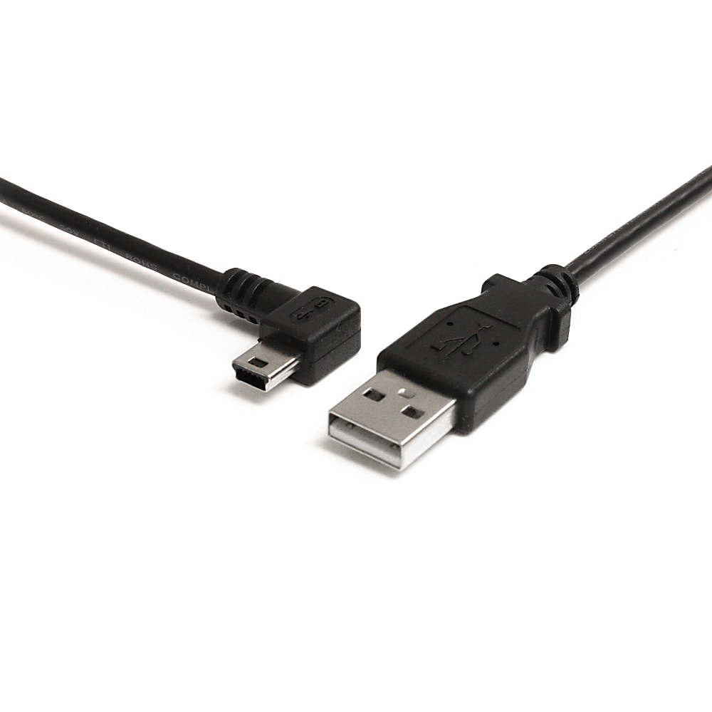 StarTech.com 3 ft Mini USB Cable - A to Left Angle Mini B - Connect ...