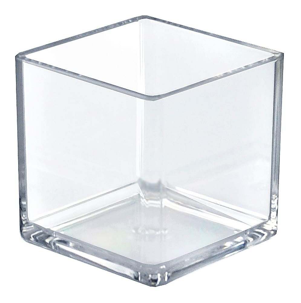 Azar Displays Deluxe Cube Bins, Small Size, 4"" x 4"" x 4"", Clear ...