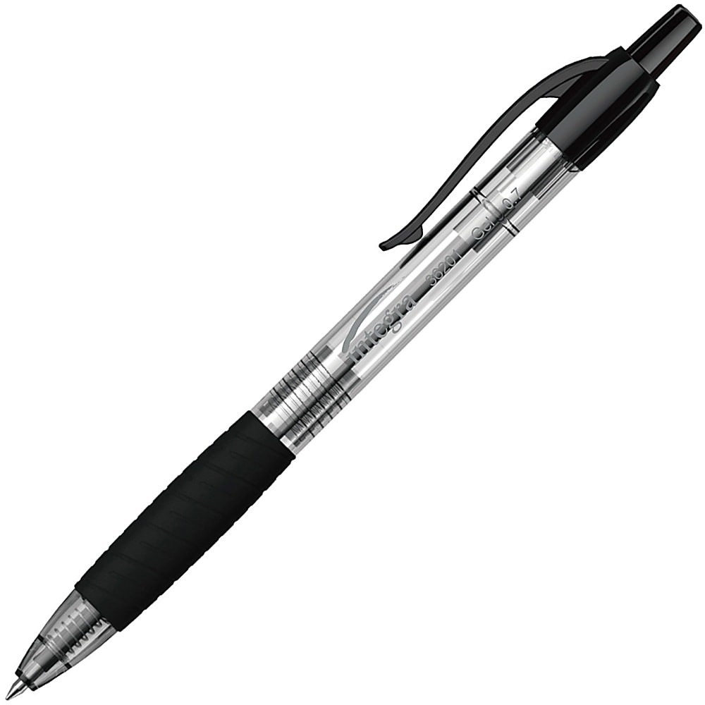 Integra Retractable 0.7mm Gel Pen - 0.7 mm Pen Point Size - Black Gel ...
