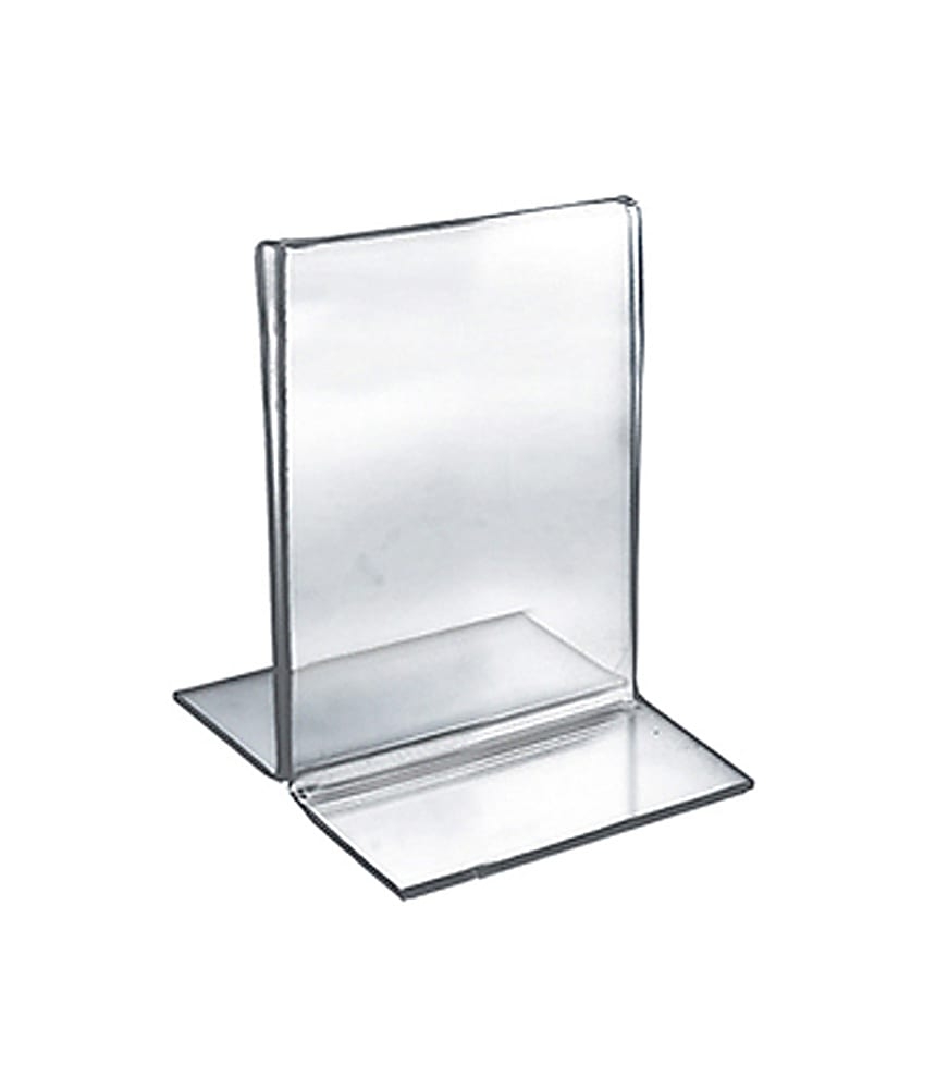 Azar Displays Double-Foot 2-Sided Acrylic Sign Holders, 5""H x 3-1/2""W ...