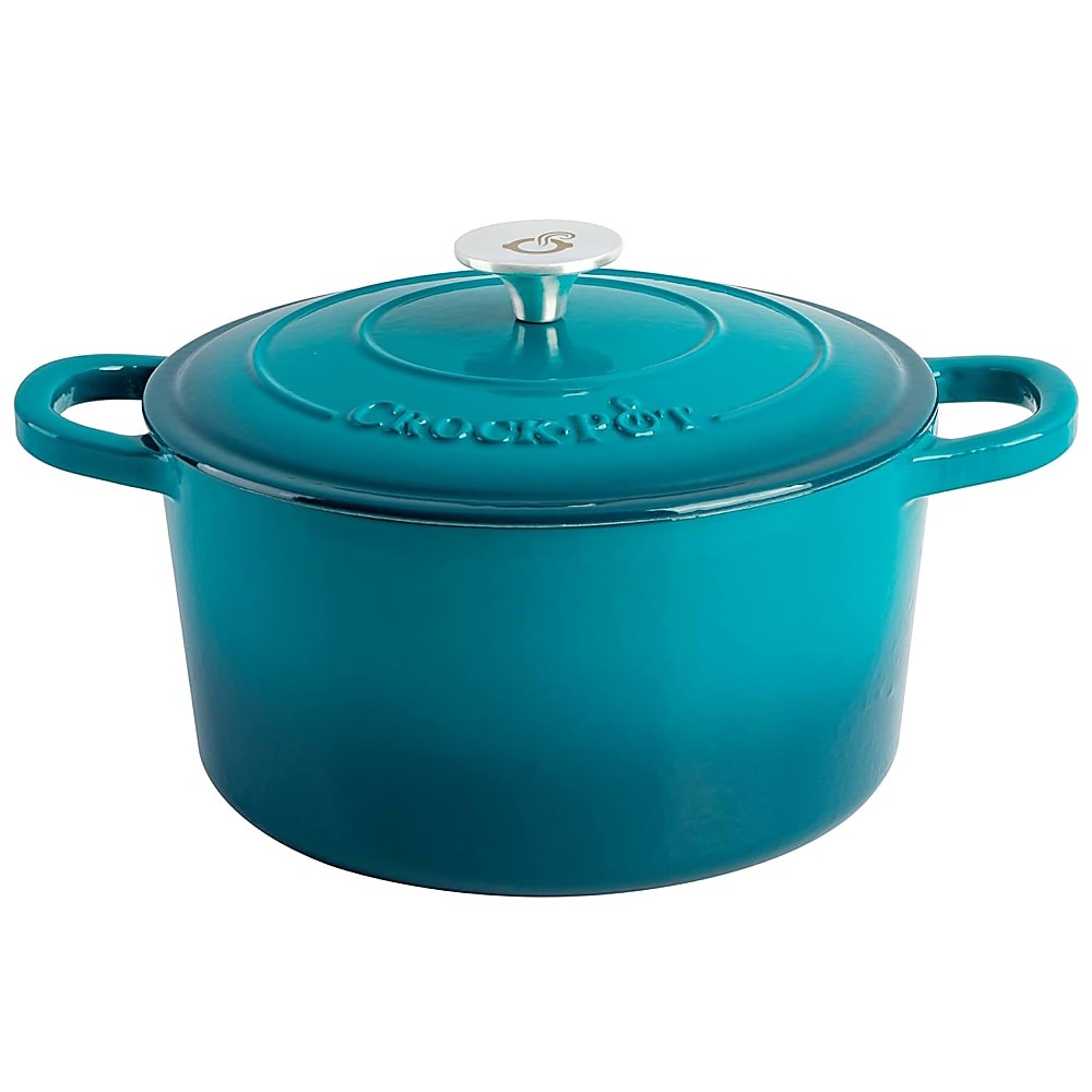 Crock-Pot Artisan 7-Quart Enameled Cast Iron Round Dutch Oven With Lid ...