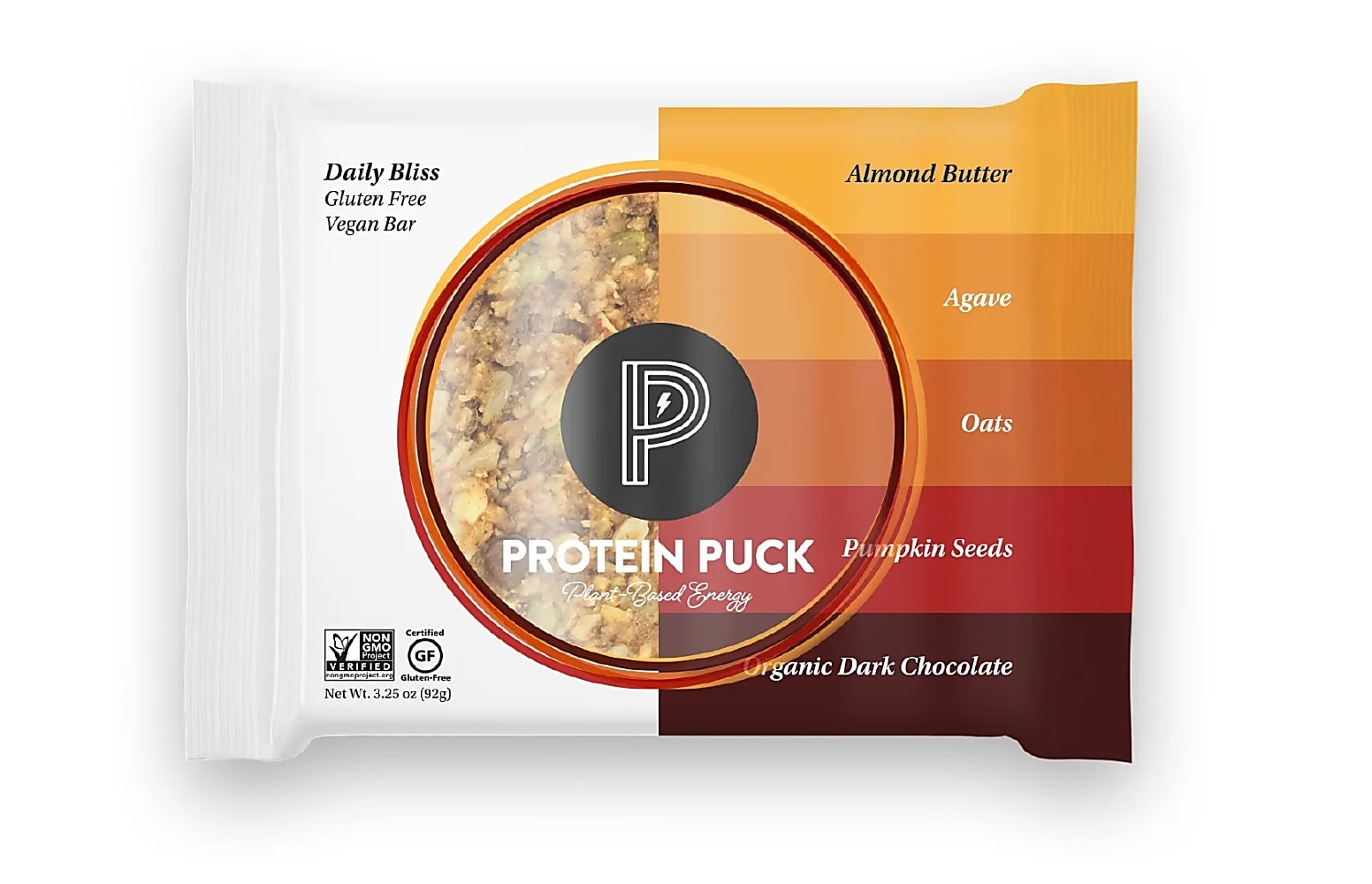 Protein Puck Almond Butter Dark Chocolate Protein Bars, 3.25 Oz., Box ...