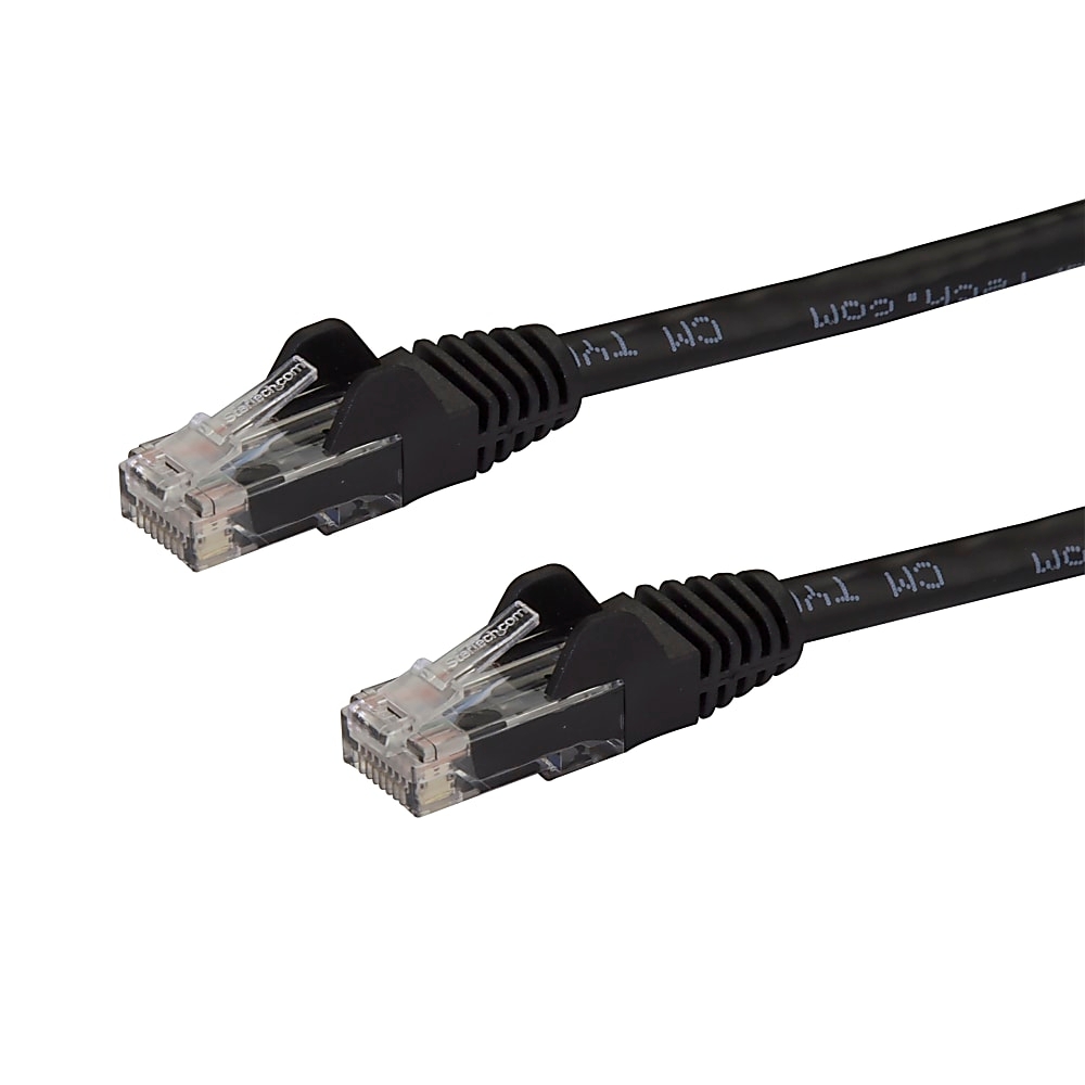 StarTech.com 25ft CAT6 Ethernet Cable - Black Snagless Gigabit CAT 6 ...