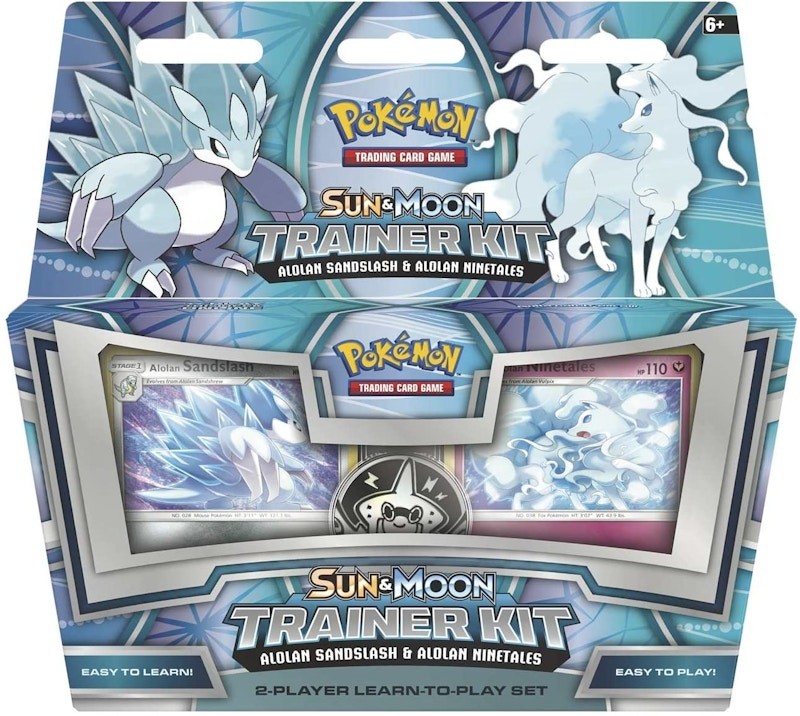 2018 Pokemon TCG Sun & Moon Trainer Kit Alolan Sandslash & Alolan ...