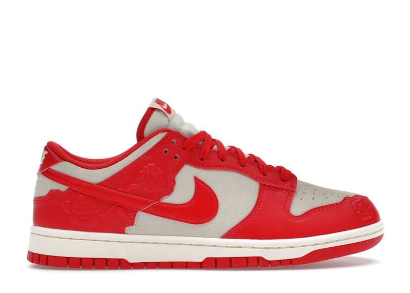 Nike Dunk Low Red Roses (Women's) in Coconut Milk/University Red/Pale ...