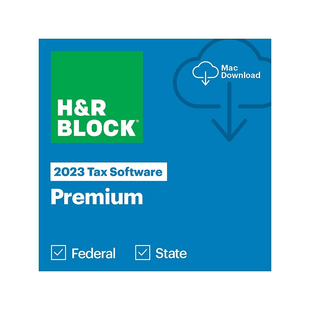 HRB Tax Software Premium 2023 for 1 User, macOS, Download (1526800-23 ...