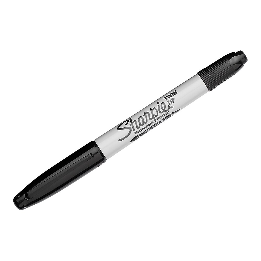 Sharpie Permanent Markers, Twin Tip, Black, 12/Pack (32001) Best Deals ...
