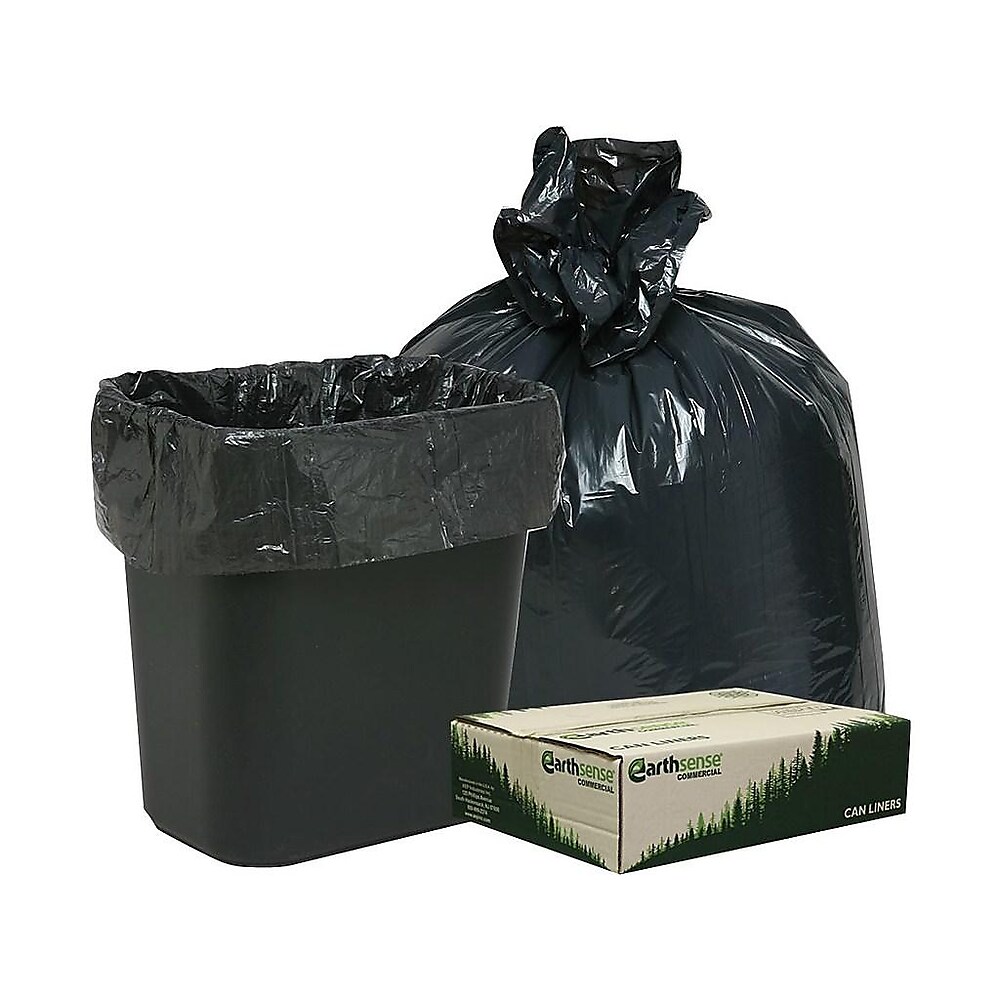 Earthsense 10 Gallon Industrial Trash Bag, 23"" x 24"", Low Density, 0. ...