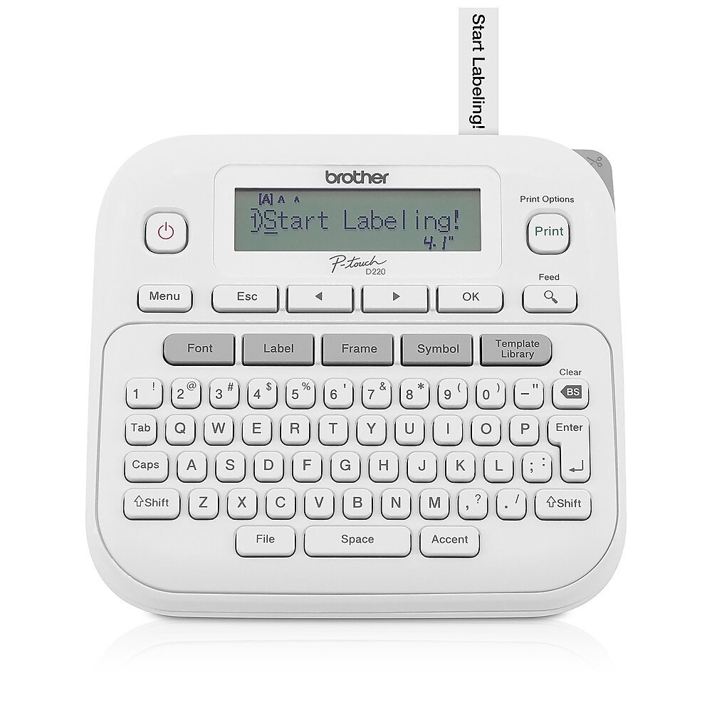 Brother P-touch Desktop Non-Thermal Label Maker, White (PT-D220) Best ...