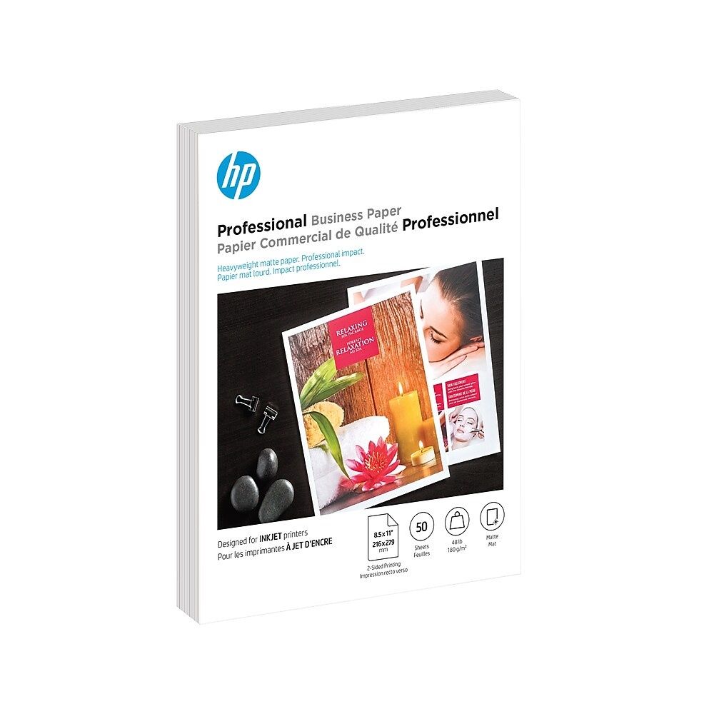 HP Professional Business Matte Brochure Paper, 8.5"" x 11"", 50 Sheets ...
