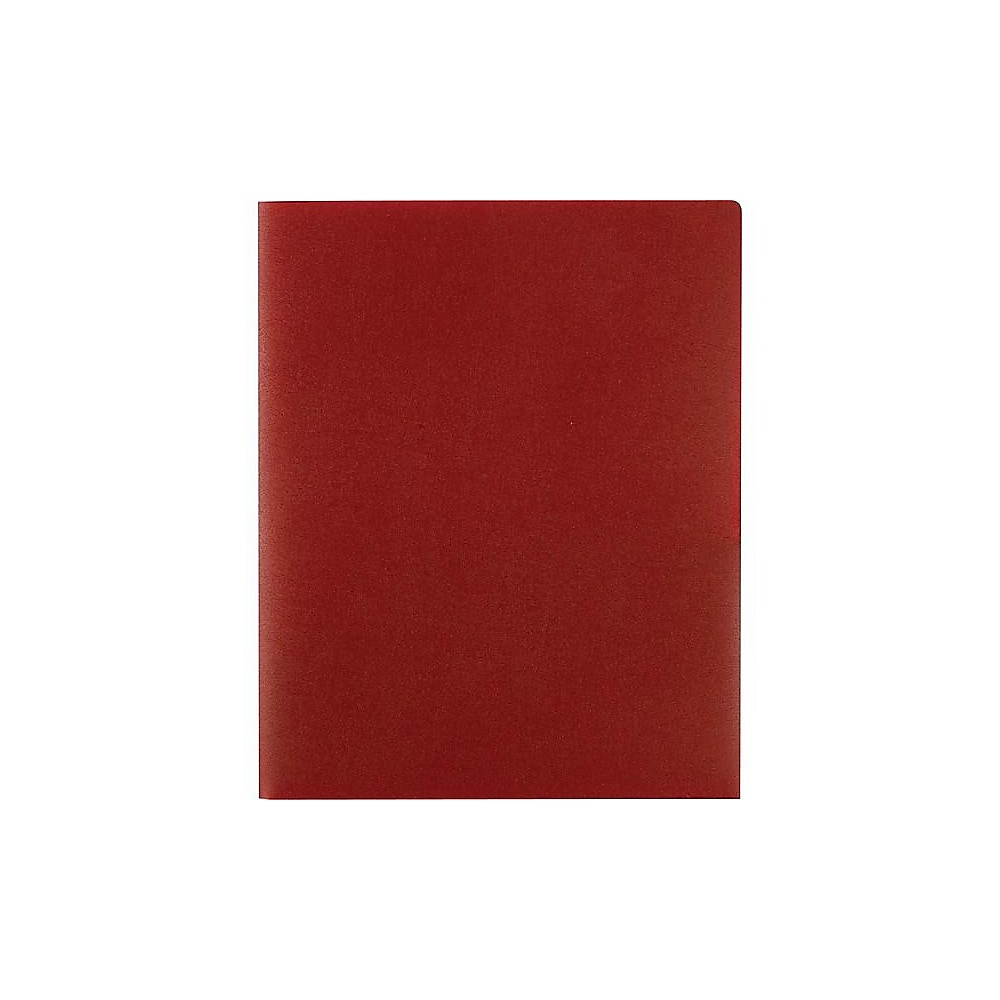 Staples 2-Pocket Matte Plastic Presentation Folder, Burgundy (ST21636 ...