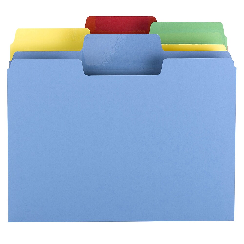 Smead File Folder, 3 Tab, Letter Size, Assorted Colors, 24/Pack (10480 ...
