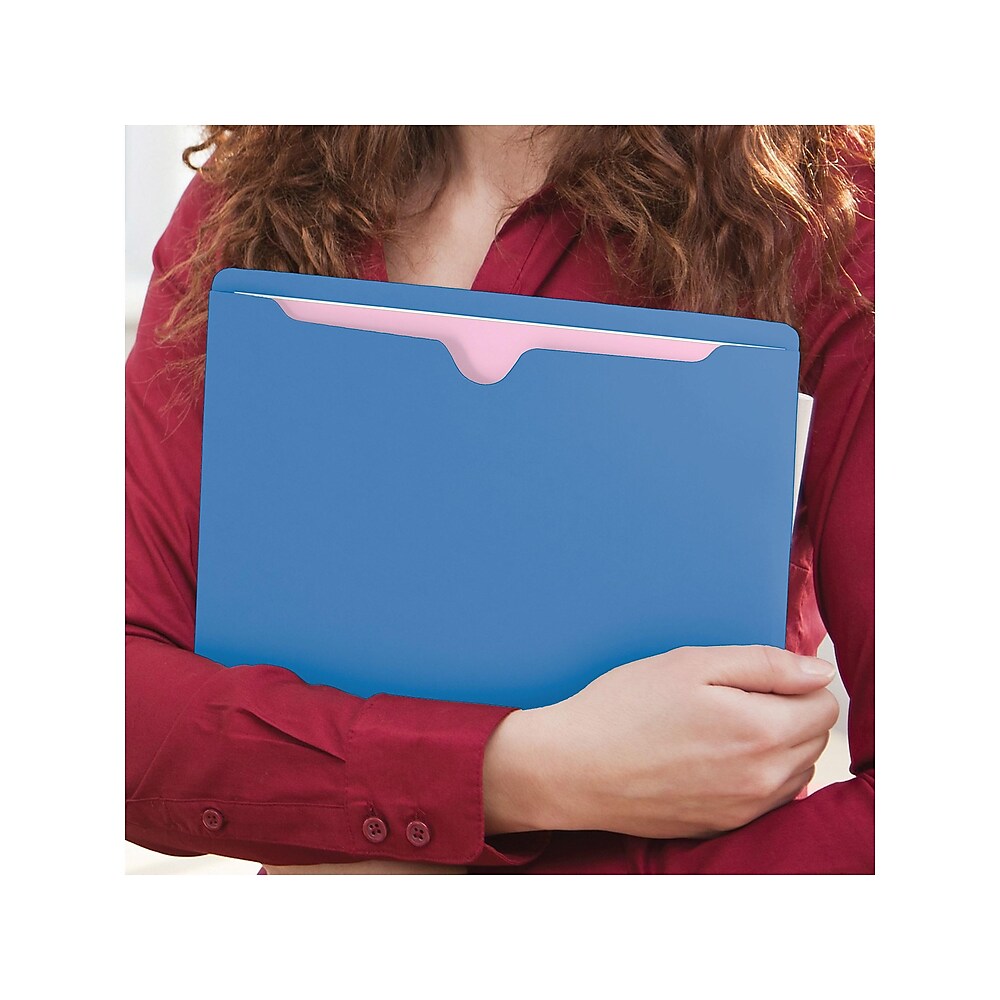 Smead Paper Stock File Jackets, Reinforced Straight Cut Tab, Letter ...