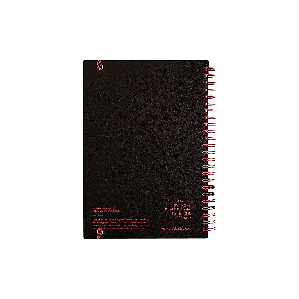 Black N' Red Professional Notebooks, 5.875"" x 8.25"", Wide Ruled, 70 ...