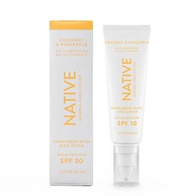 Native Mineral Sunscreen - Coconut & Pineapple - SPF 30 - 1.7 fl oz ...