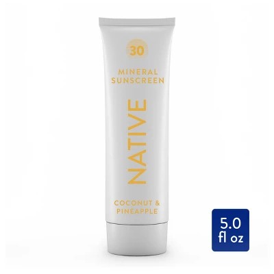 Native Mineral Sunscreen - Coconut & Pineapple - SPF 30 - 5 fl oz Deals ...