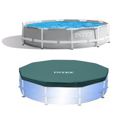 Intex 10'x30" Round Above Ground Swimming Pool & 10' Round Swimming ...