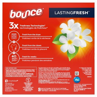 Bounce Lasting Fresh Mega Dryer Sheets, Outdoor Fresh & Clean Fabric ...