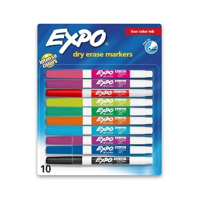 Expo 10pk Dry Erase Markers Fine Tip Multicolored melhores ofertas e ...