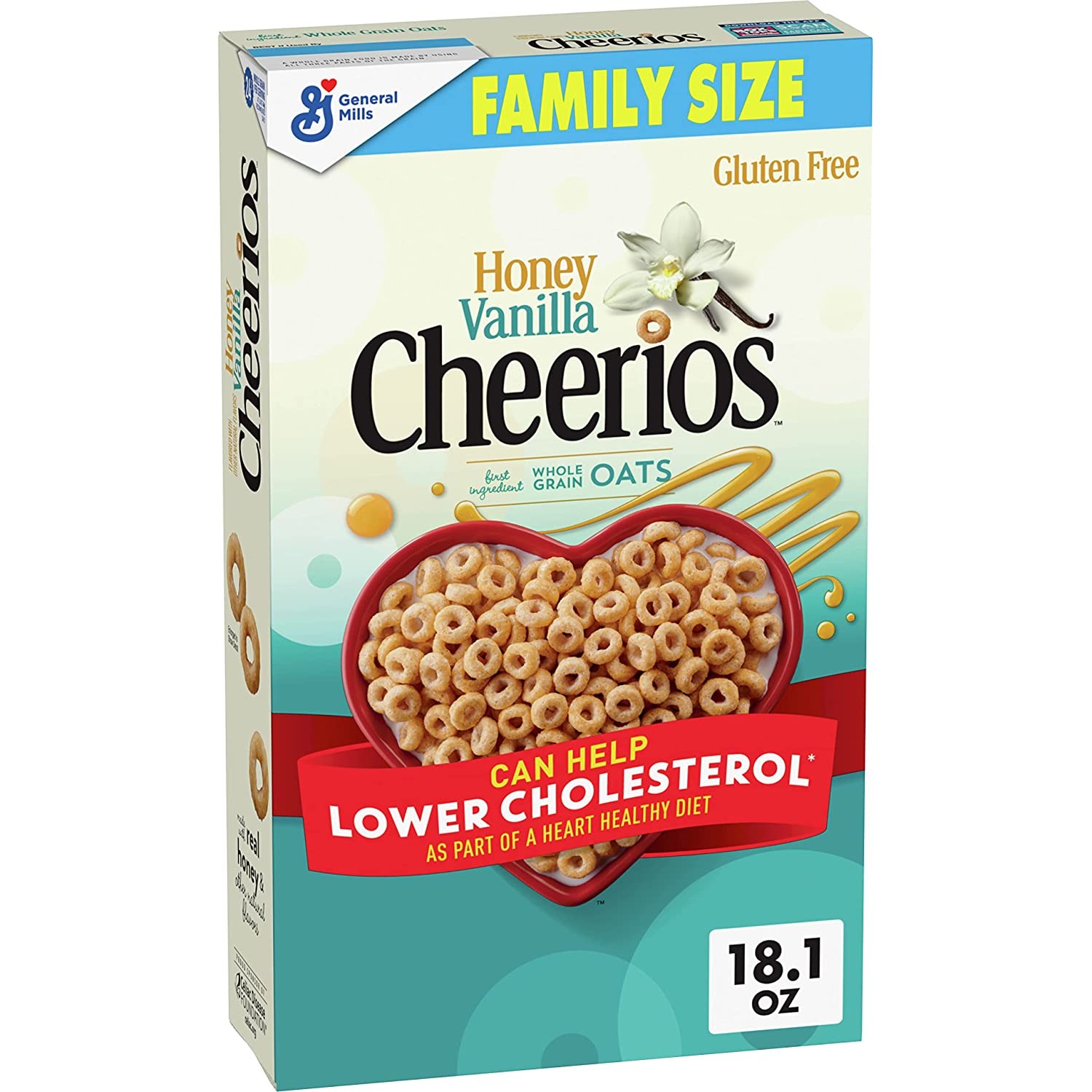 Cheerios Honey Vanilla Cheerios Heart Healthy Cereal, Gluten Free ...