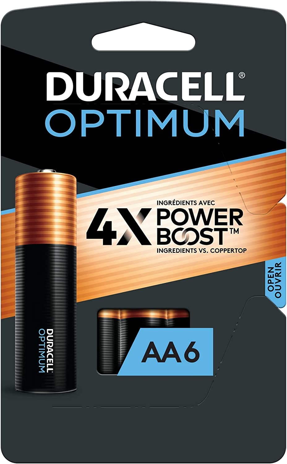 Duracell Optimum AA Batteries with Power Boost Ingredients, 6 Count ...
