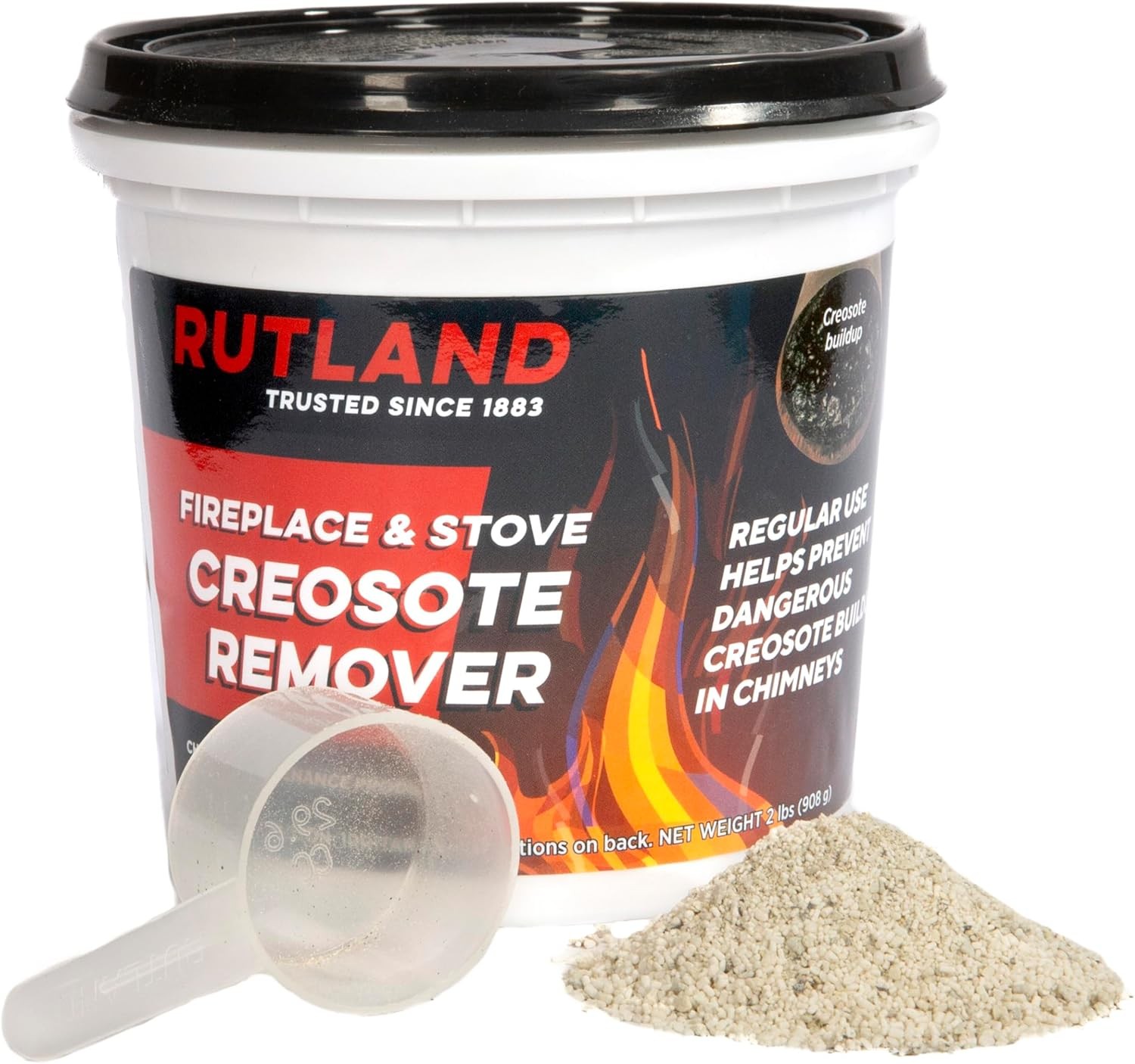 Rutland Creosote Remover, Fireplace, Wood Stove & Chimney Cleaner, 2 lb ...
