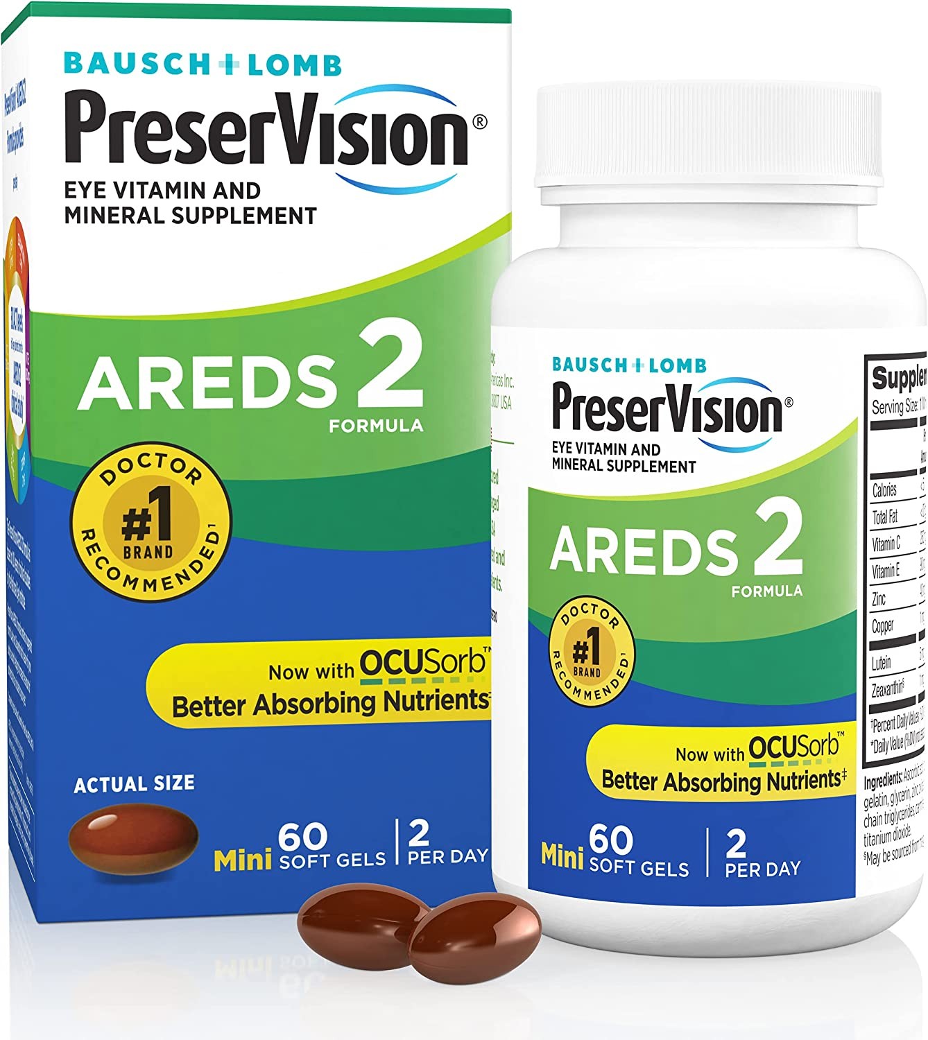 PreserVision AREDS 2 Formula + Multivitamin, Eye Vitamin and Mineral ...