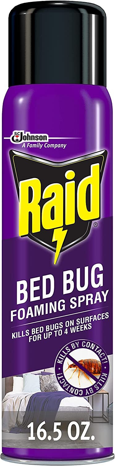 Raid Bed Bug Foaming Spray, Kills Bed Bugs and Their Eggs, for Indoor ...