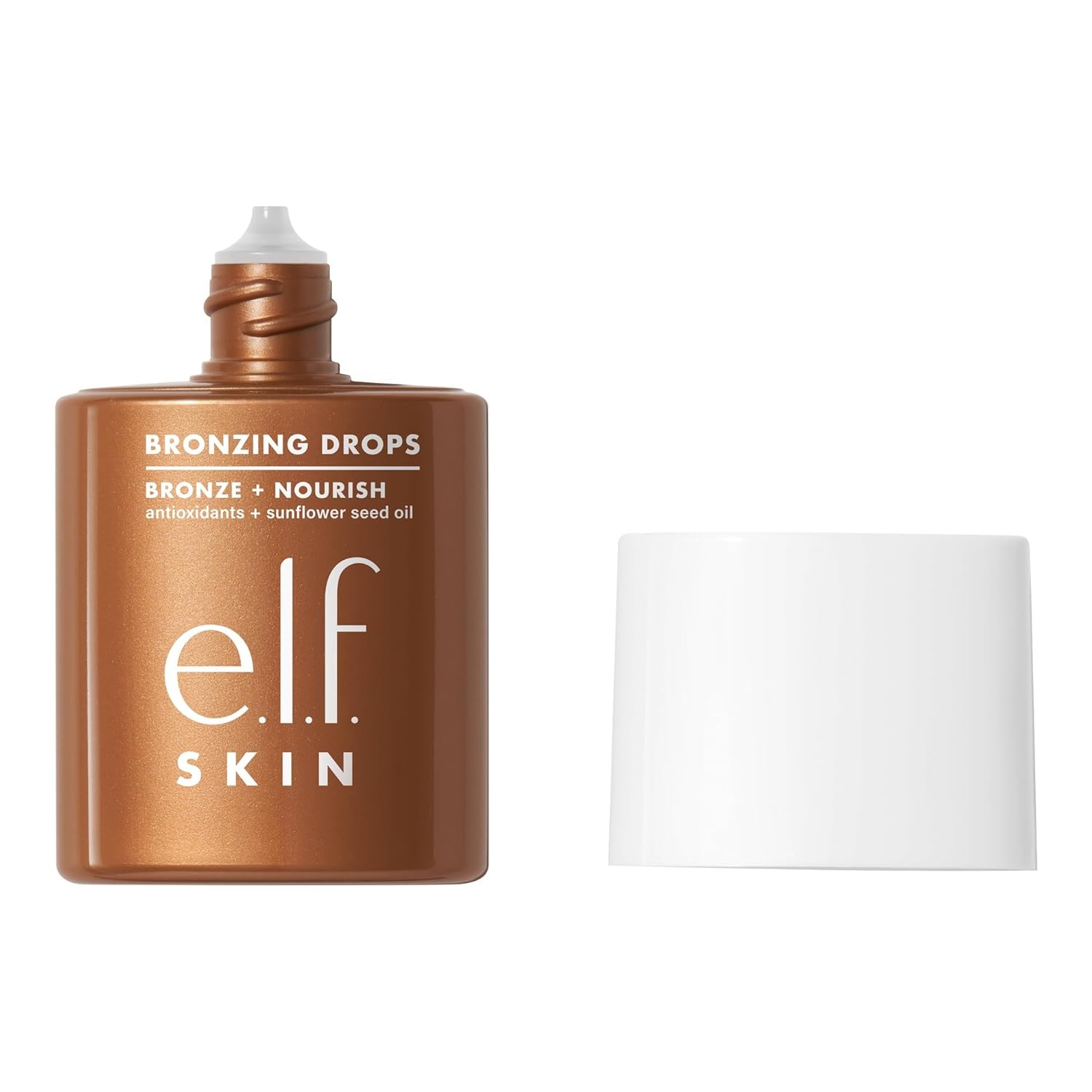 e.l.f. SKIN Bronzing Drops, Liquid Face Tinted Serum with Vitamin E ...