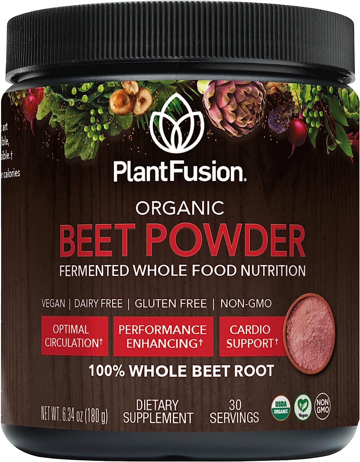 Plantfusion Organic Beet Root Powder - Superfood Beet Supplement to Support Blood Flow ...